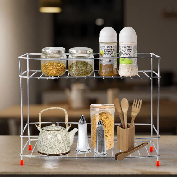 2-Tier Stainless Steel Kitchen Rack Stand – Niyara